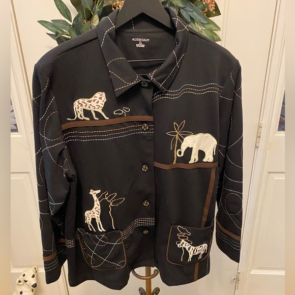 Allison Daley | Jackets & Coats | Allison Daley Embroidered Safari ...
